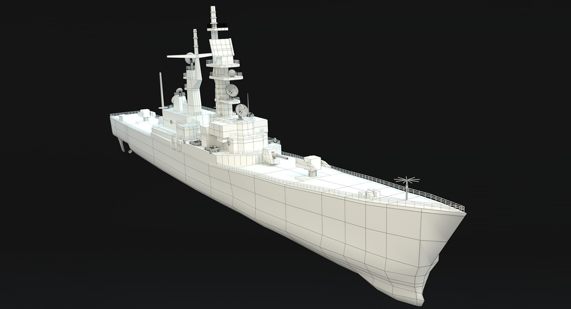 3d Uss Arkansas Ship Model