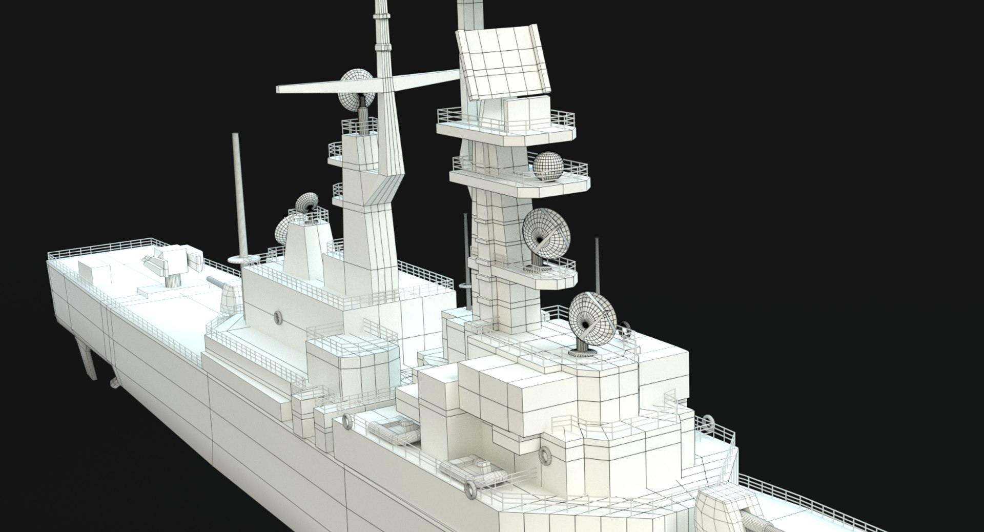 3d Uss Arkansas Ship Model