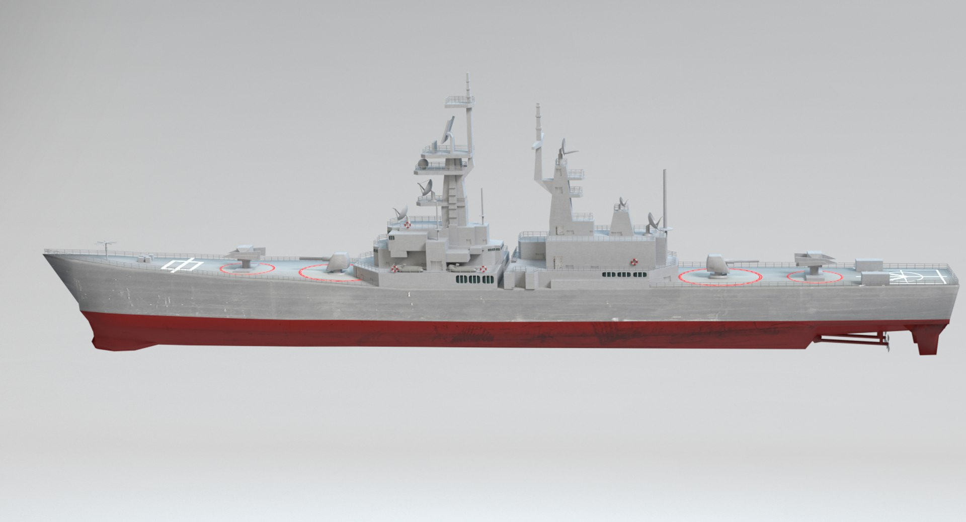 3d Uss Arkansas Ship Model