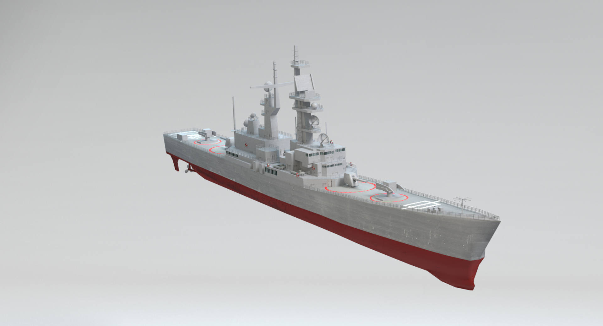 3d Uss Arkansas Ship Model