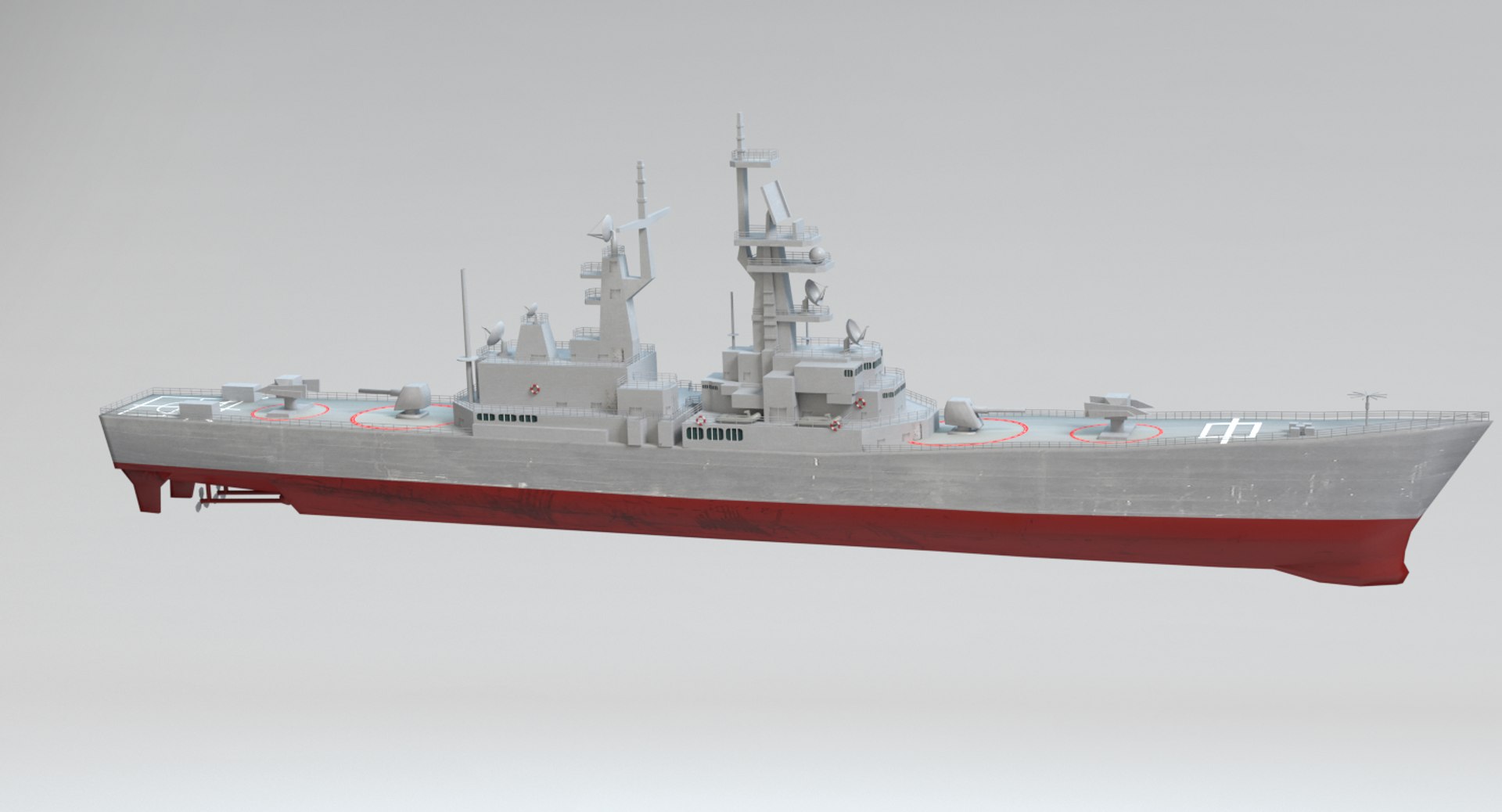 3d Uss Arkansas Ship Model
