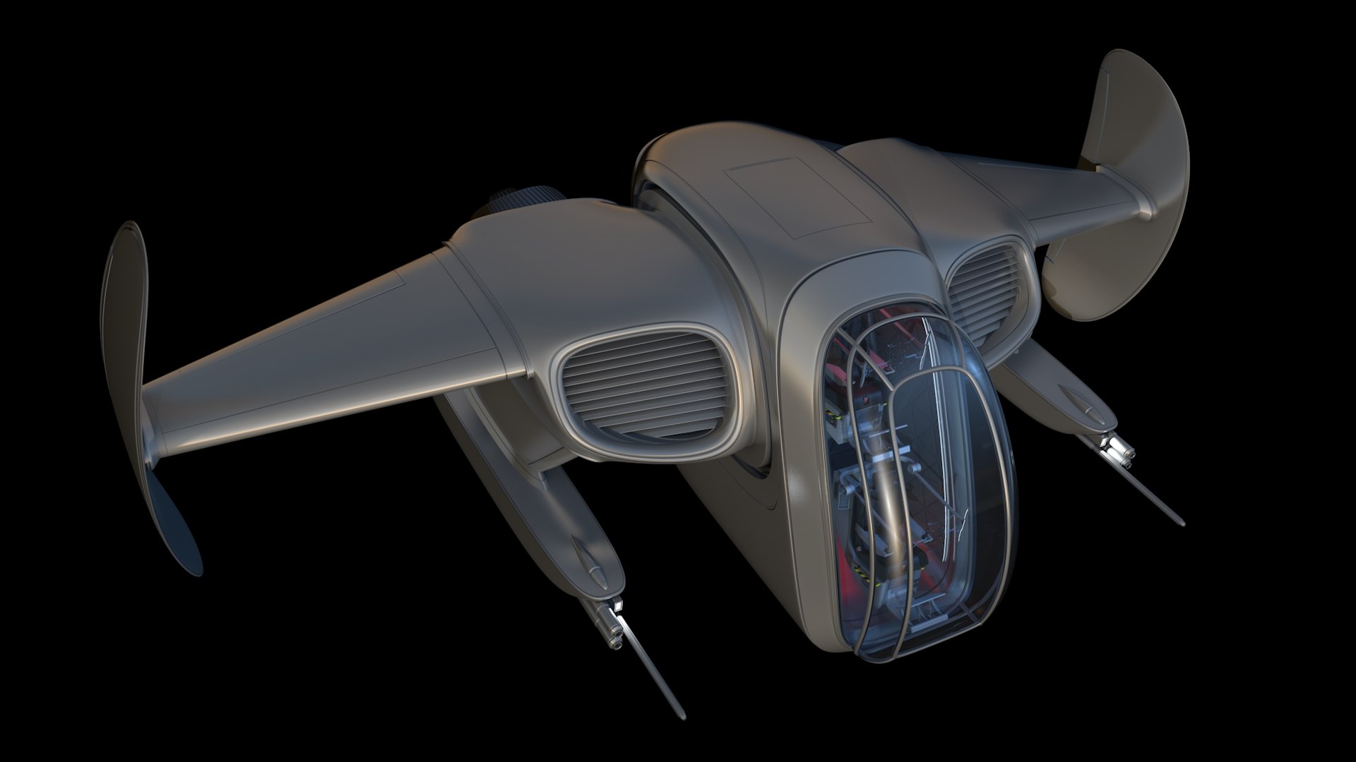Fighter Ship 3d Model