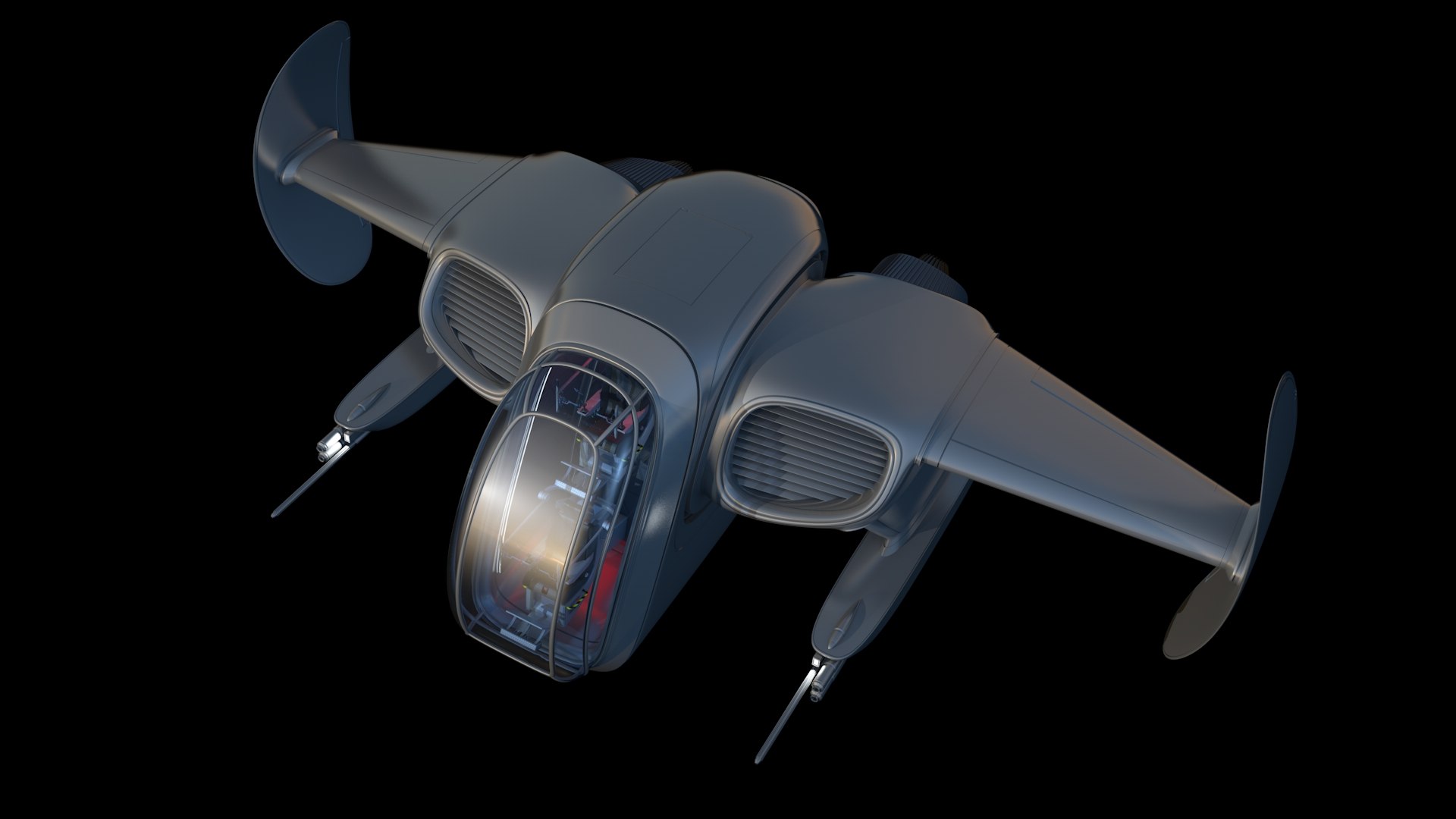 Fighter Ship 3d Model