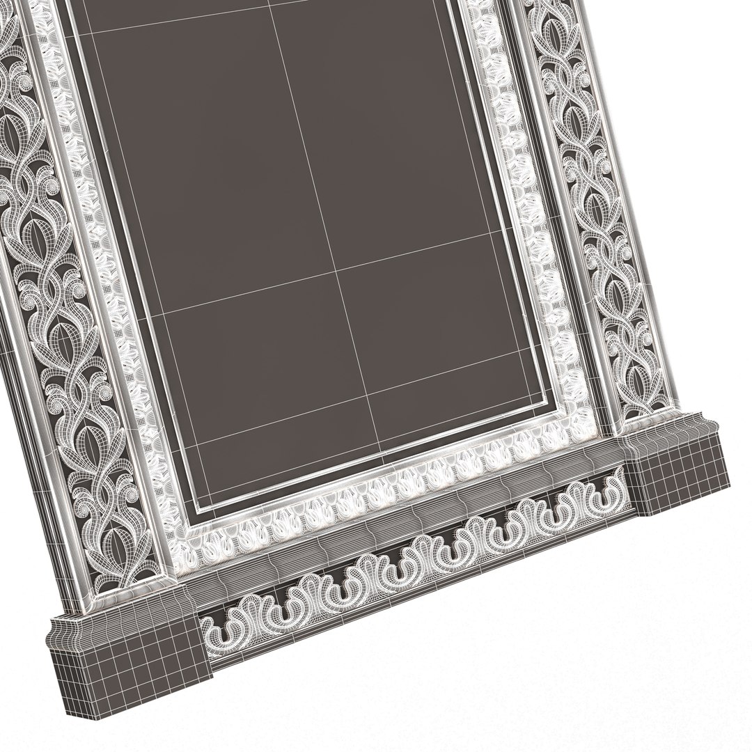 3D Carved Classic Mirror 06 - TurboSquid 2330527