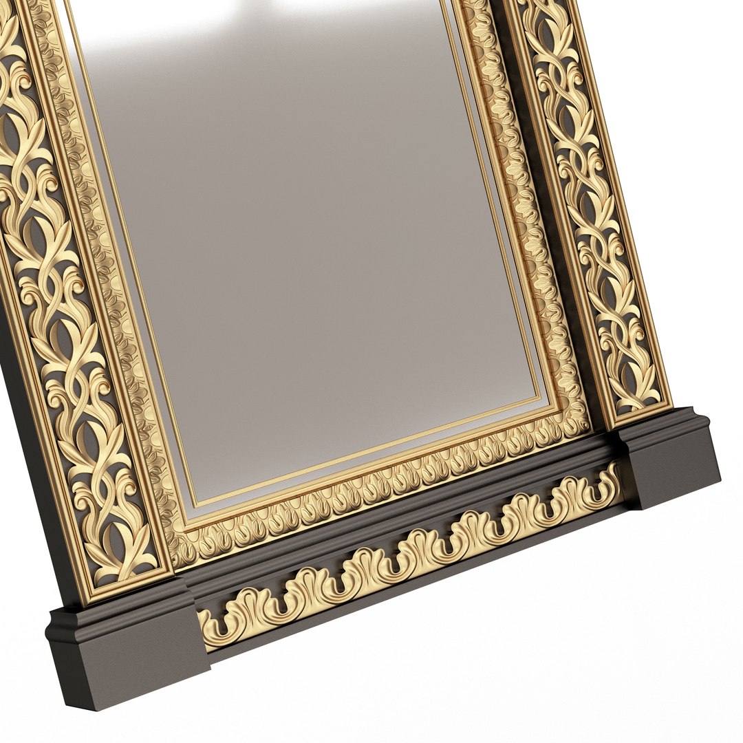 3D Carved Classic Mirror 06 - TurboSquid 2330527