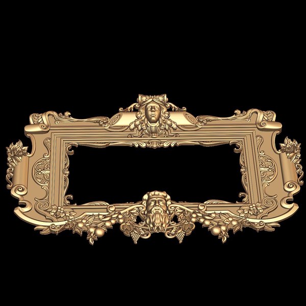 3d mirror frame stl cnc model