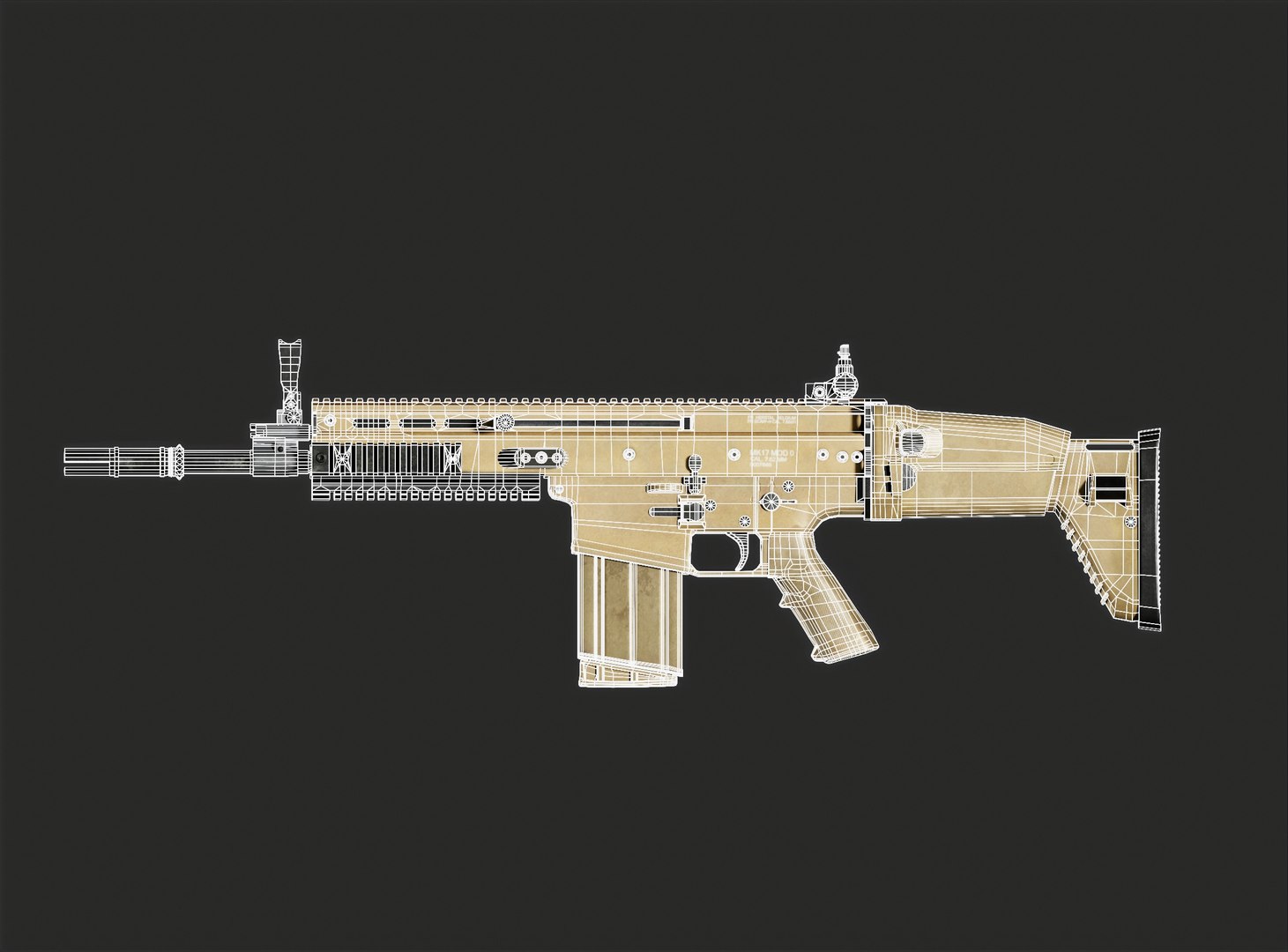 SCAR-H 3D Model - TurboSquid 2029731