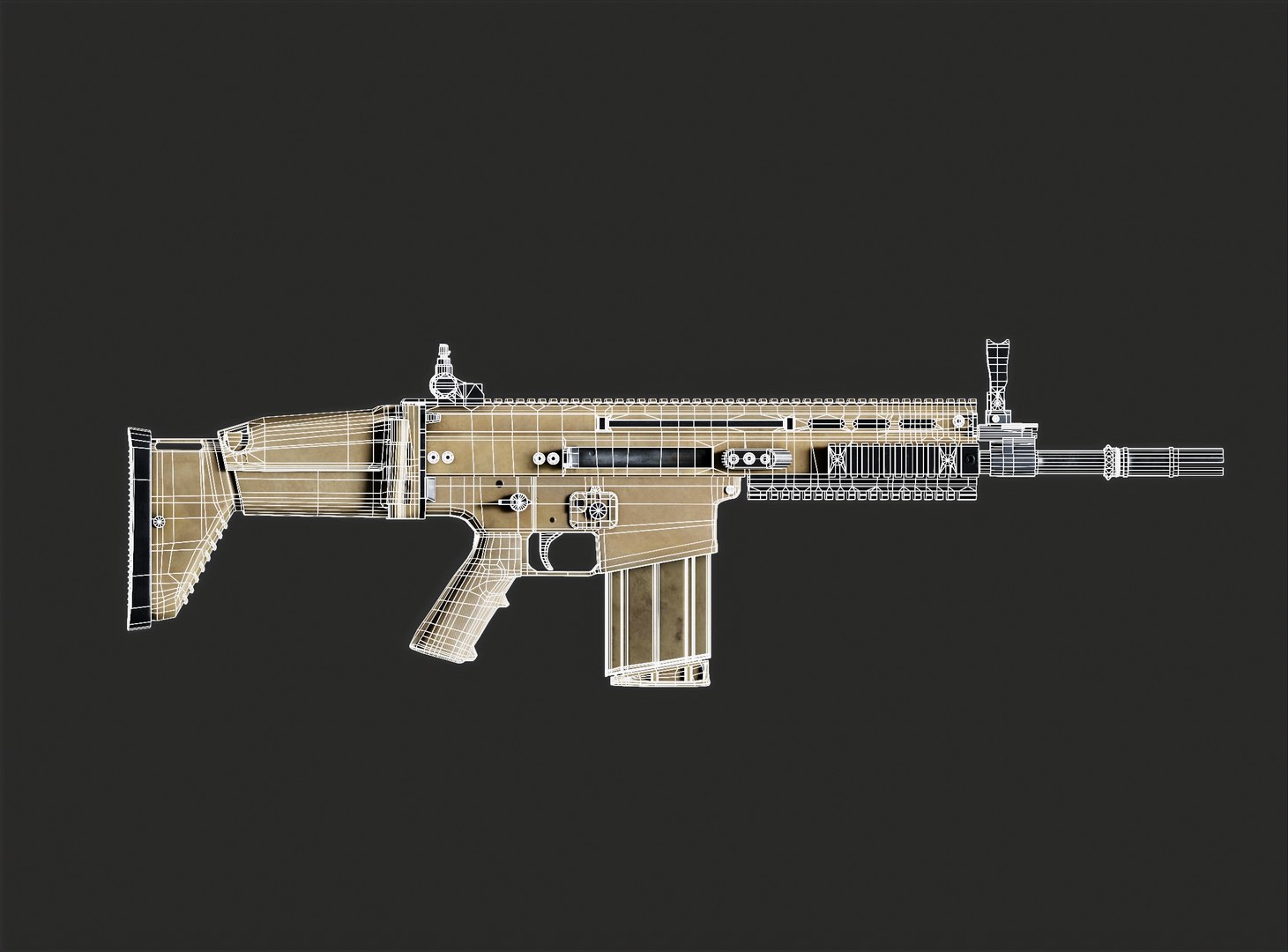 SCAR-H 3D Model - TurboSquid 2029731