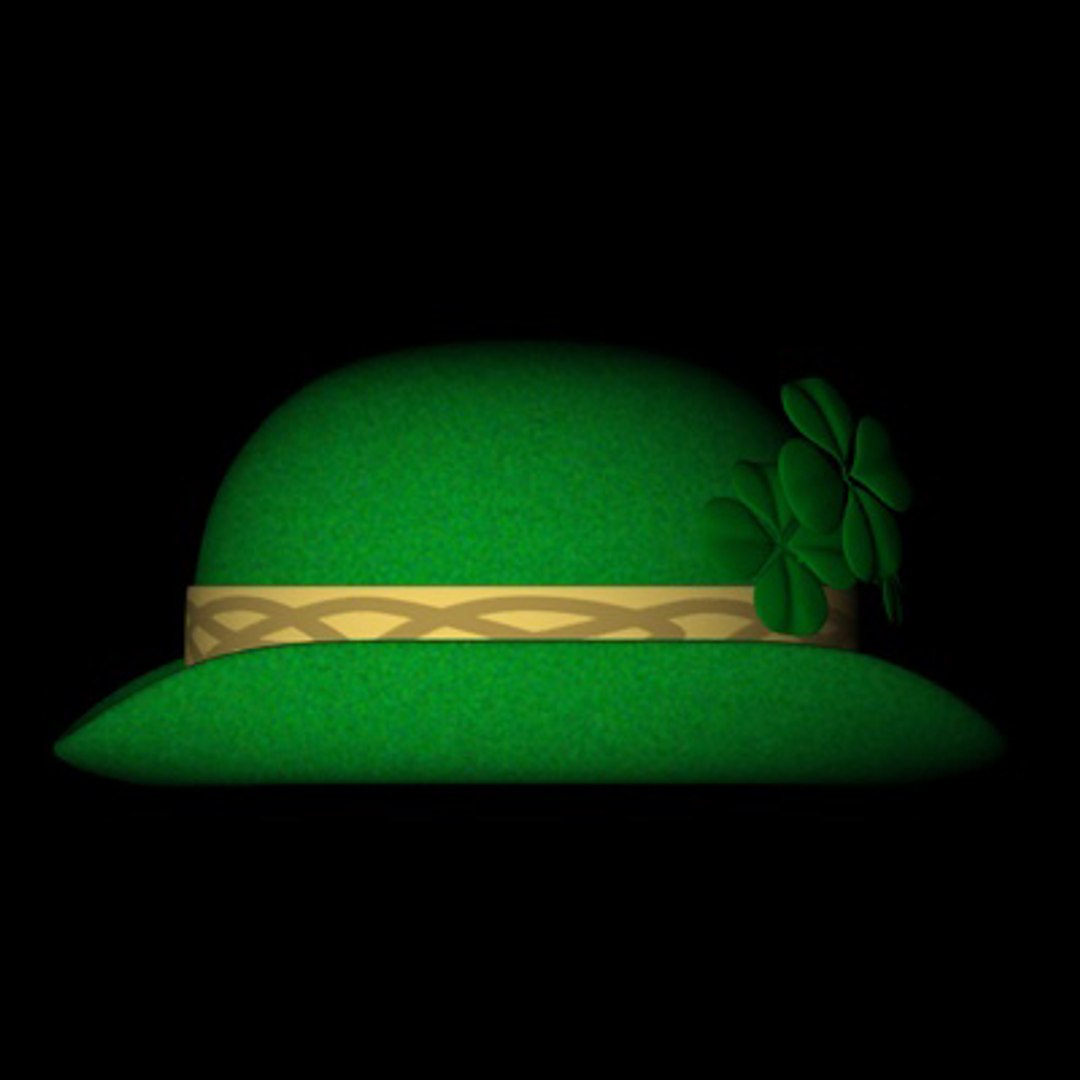 3d st patrick day hat model