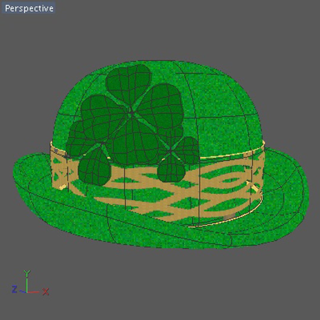 3d st patrick day hat model