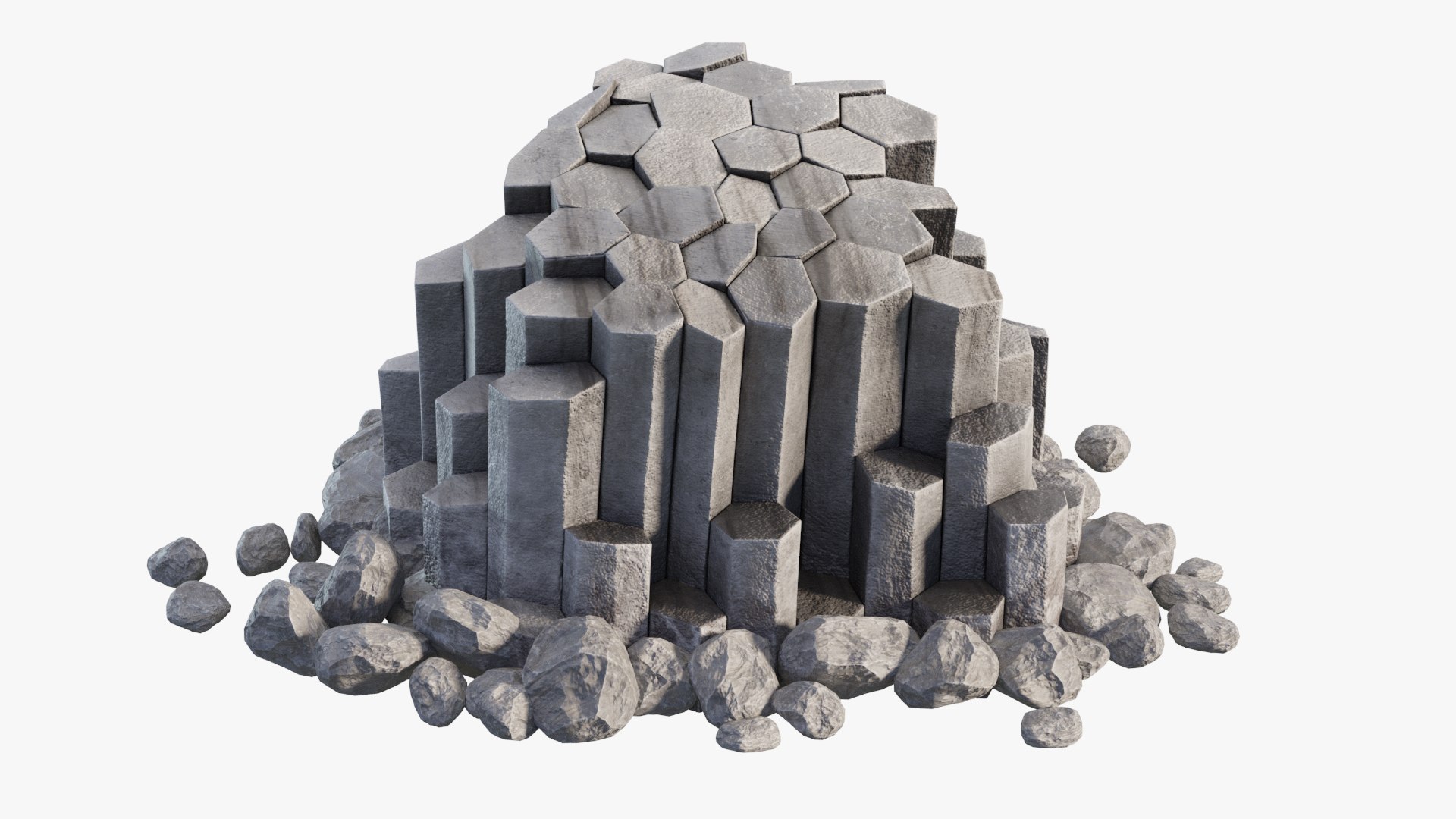 3D Cave Rock Hexagonal Part 1 - TurboSquid 1920468