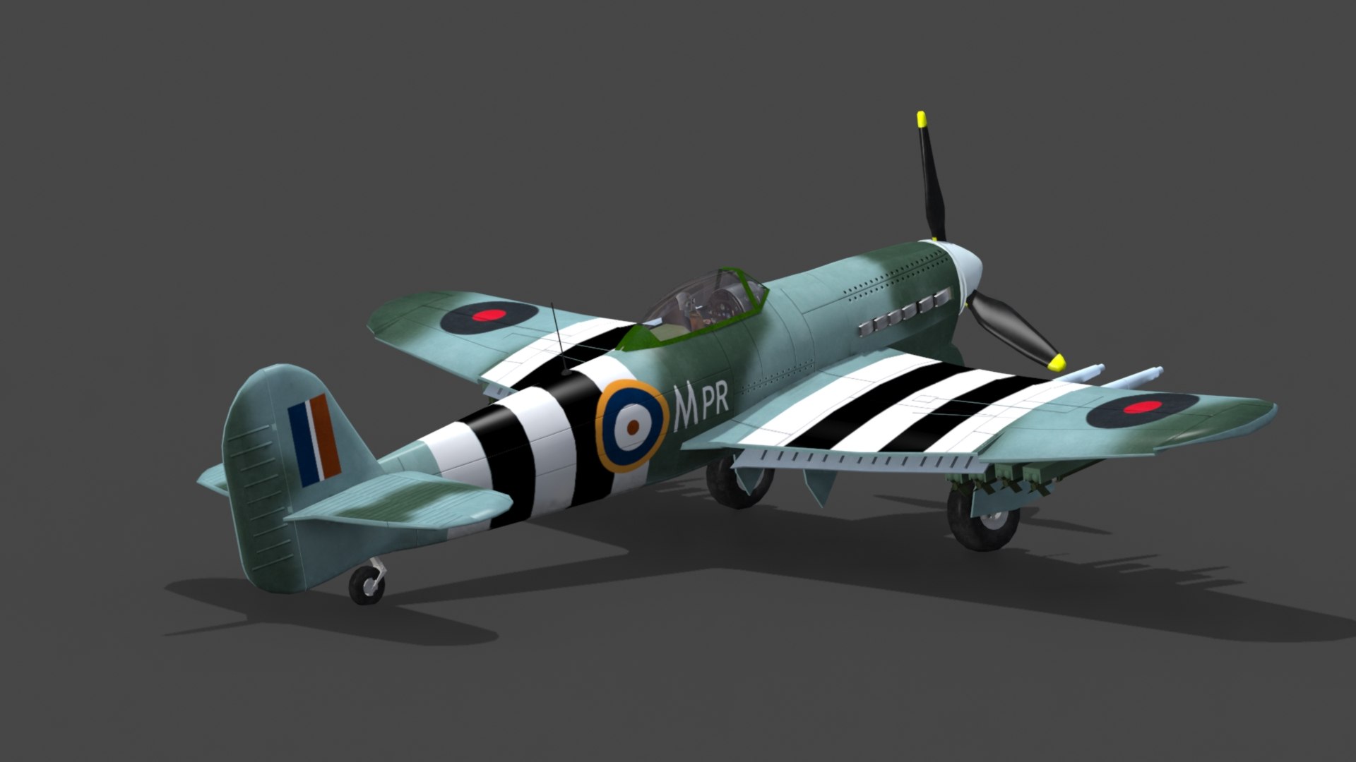 Hawker Typhoon MK IB Fighter Plane 3D - TurboSquid 2036550