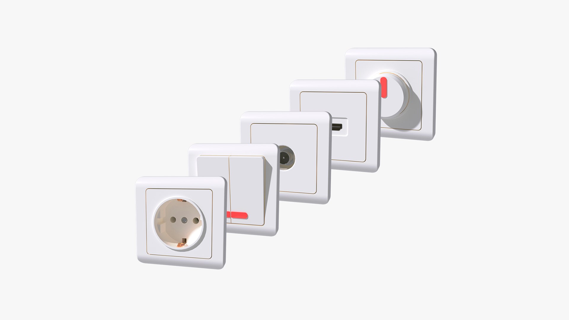 3D Switches And Power Sockets Collection - TurboSquid 1951740