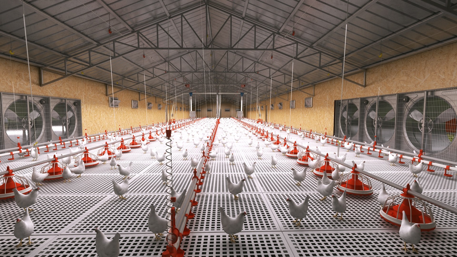 Big Chicken Farm Scane 3D model - TurboSquid 1896370