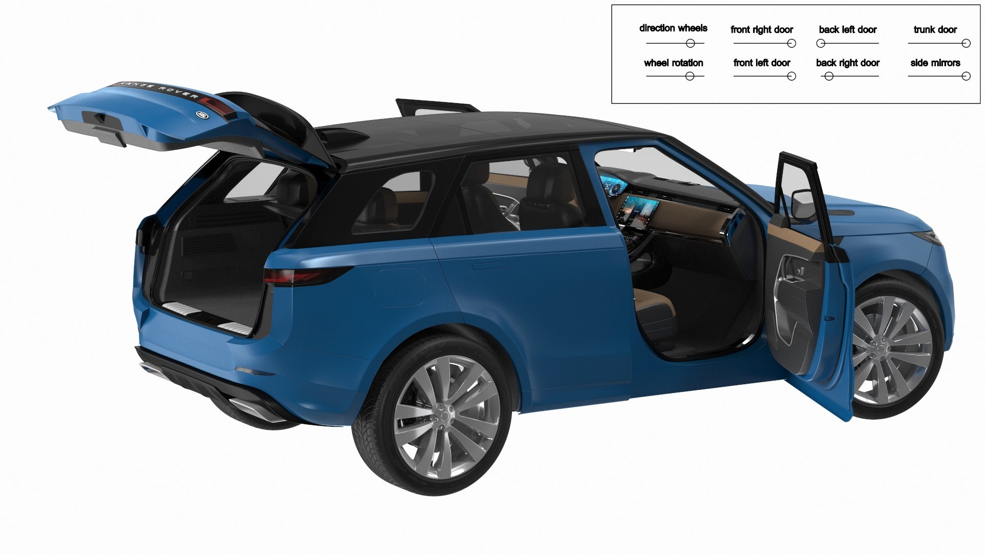 3D Rigged Range Rover Landrovers Collection model - TurboSquid 2123686