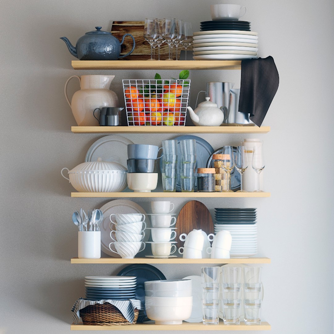 Decor Crockery Set 3d Model