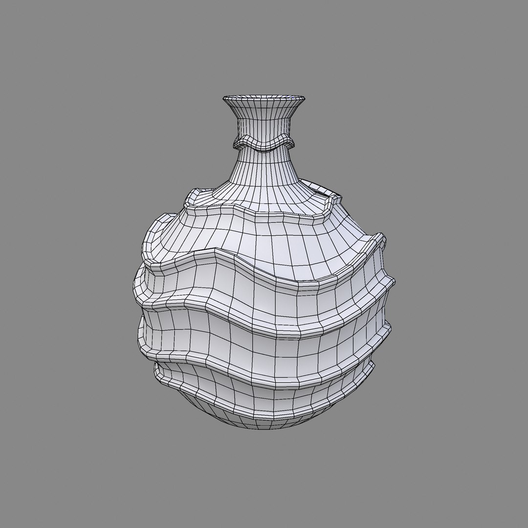 Ridged Pottery 3D Model - TurboSquid 1711311