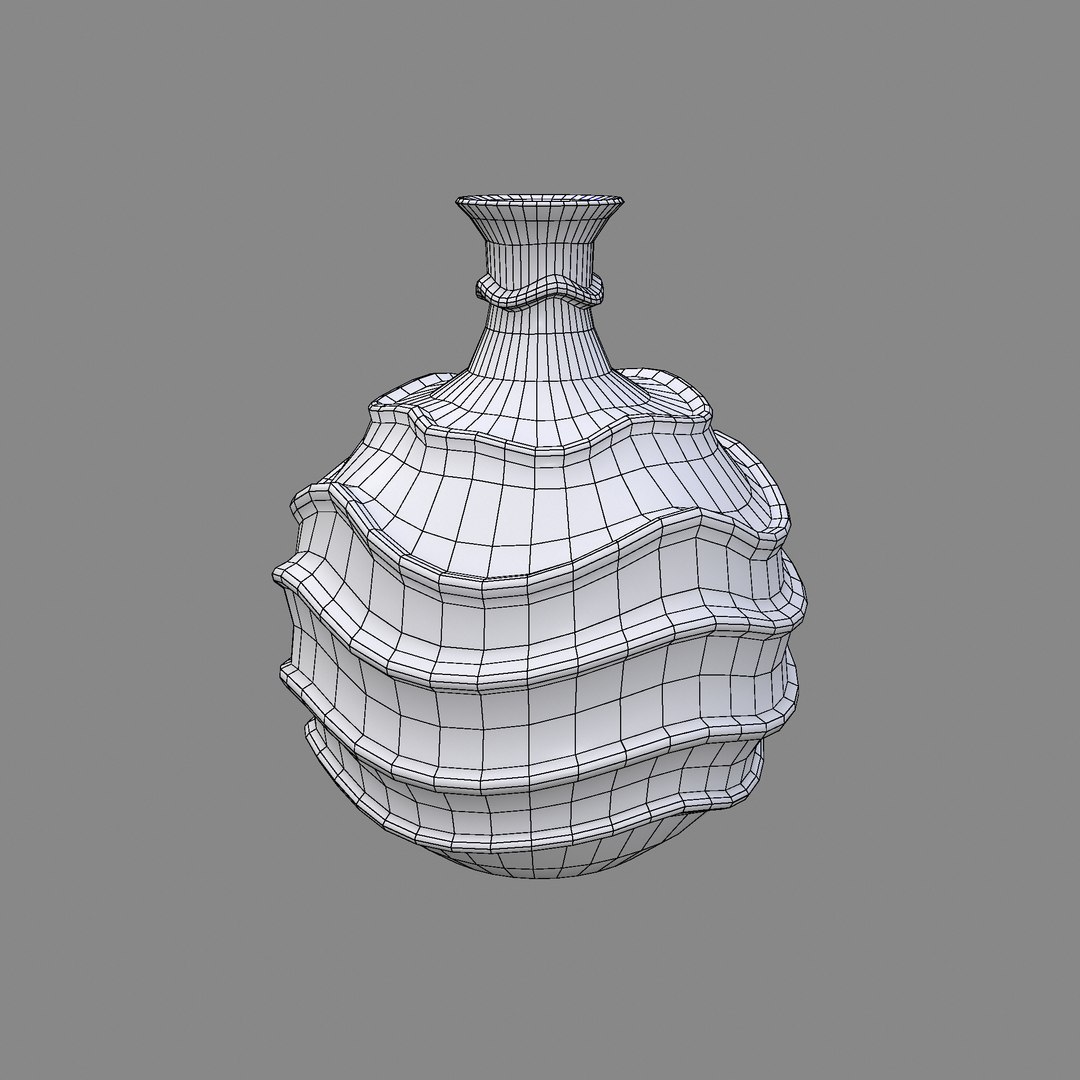Ridged Pottery 3D Model - TurboSquid 1711311
