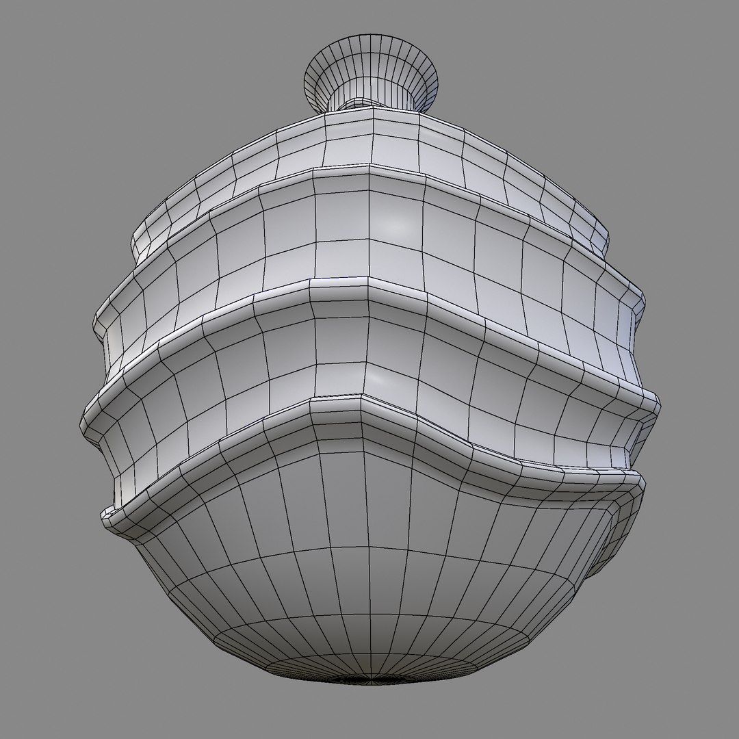 Ridged pottery 3D model - TurboSquid 1711311