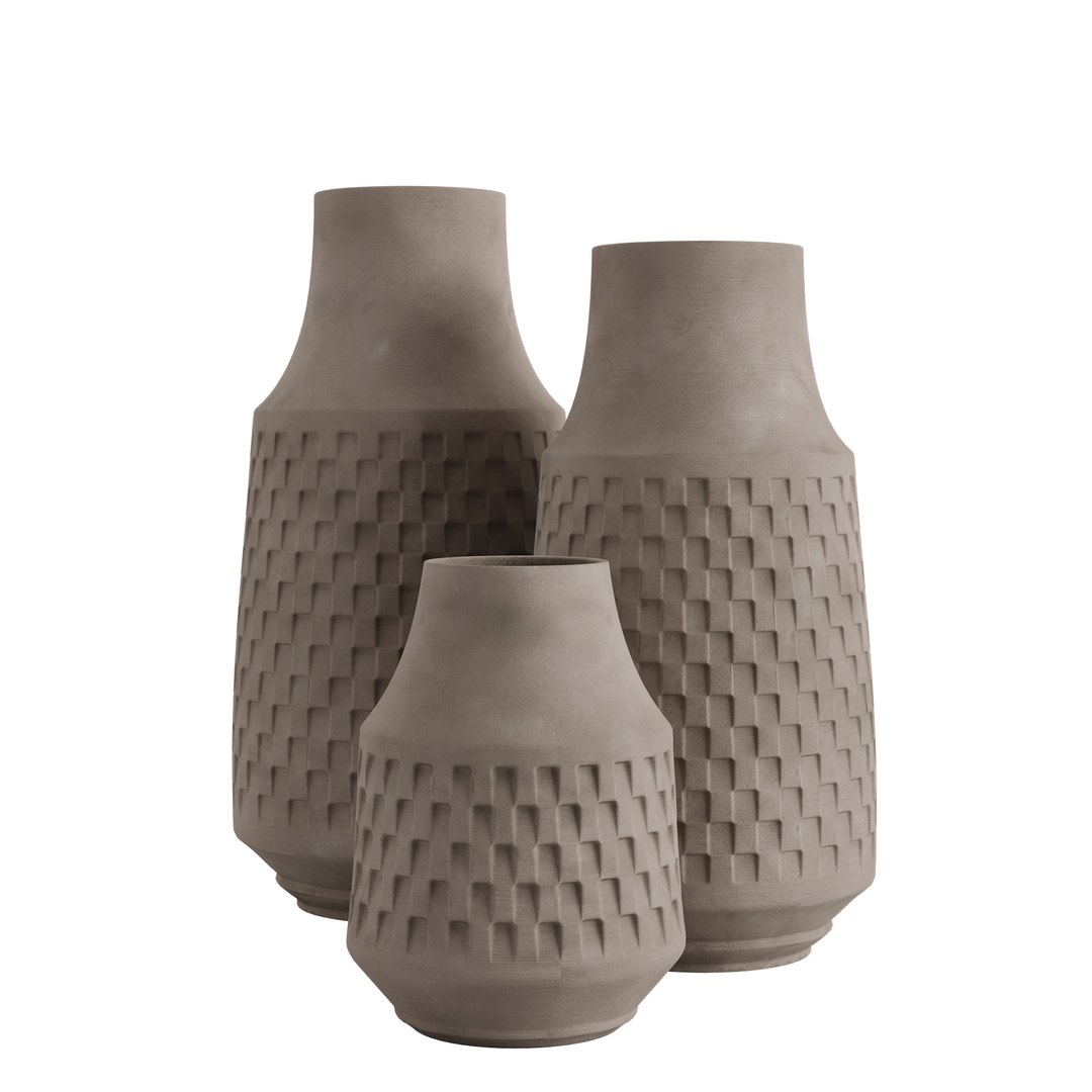 Wheel-thrown Pottery Vases Model - TurboSquid 2130613