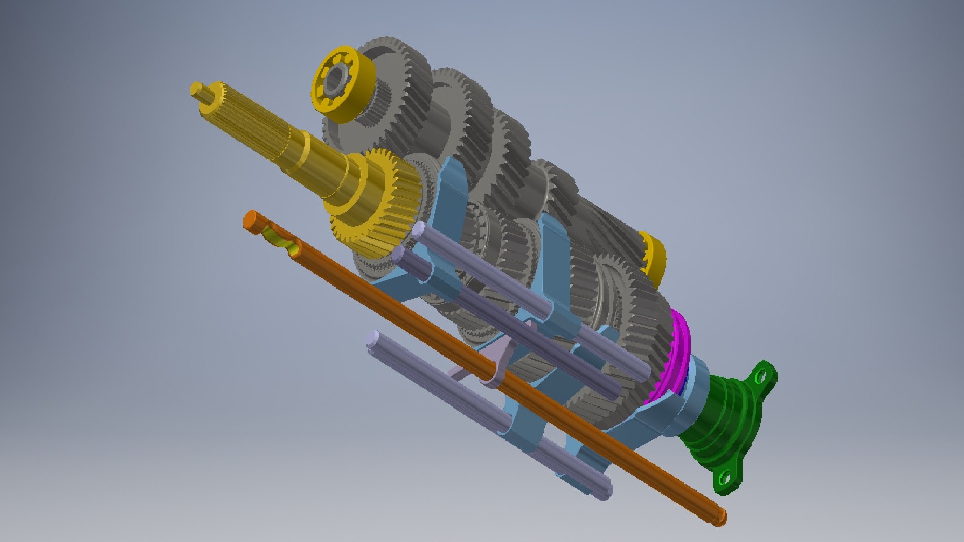 3D 5 Speed Vehicle Gearbox - TurboSquid 2058757