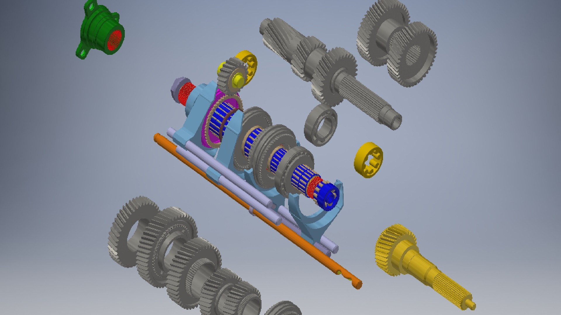 3D 5 Speed Vehicle Gearbox - TurboSquid 2058757