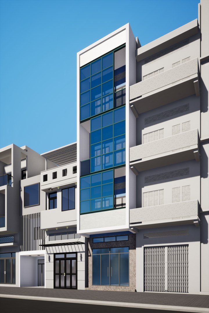 Shophouse Office Building 3D Model - TurboSquid 1578260