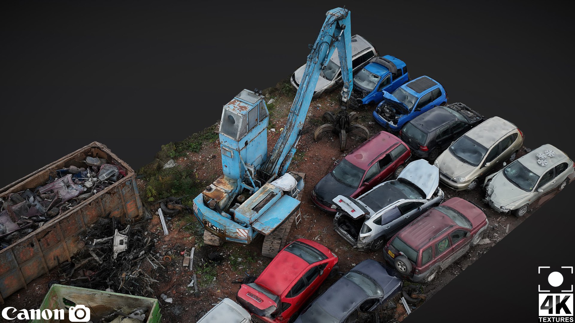 Cars Wreckage Machinery Terrain Photogrammetry 3D - TurboSquid 2225942