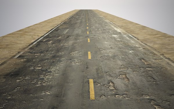damaged asphalt road max
