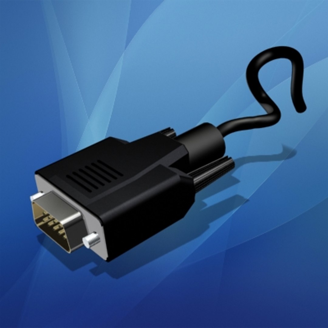 3d Vga Connector Computer Monitors