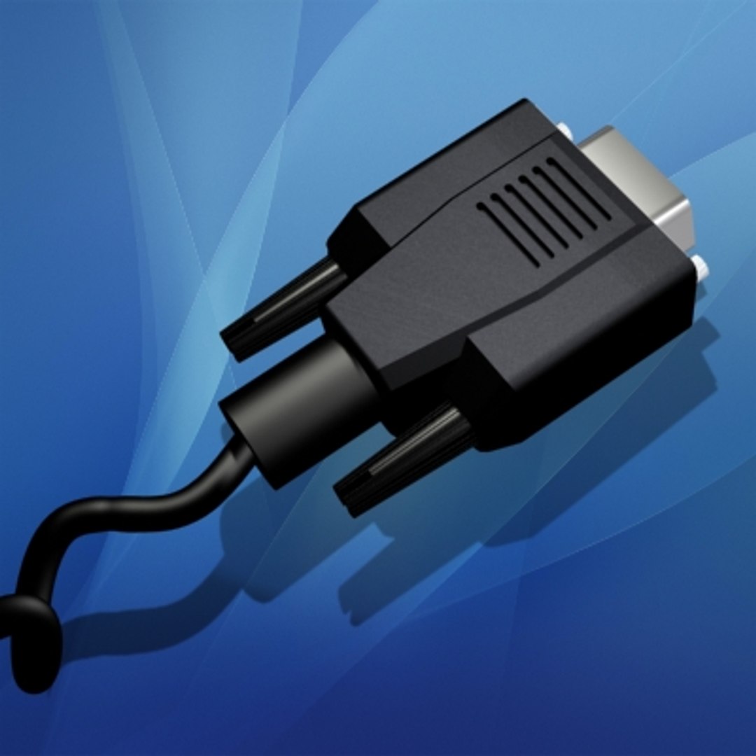 3d Vga Connector Computer Monitors
