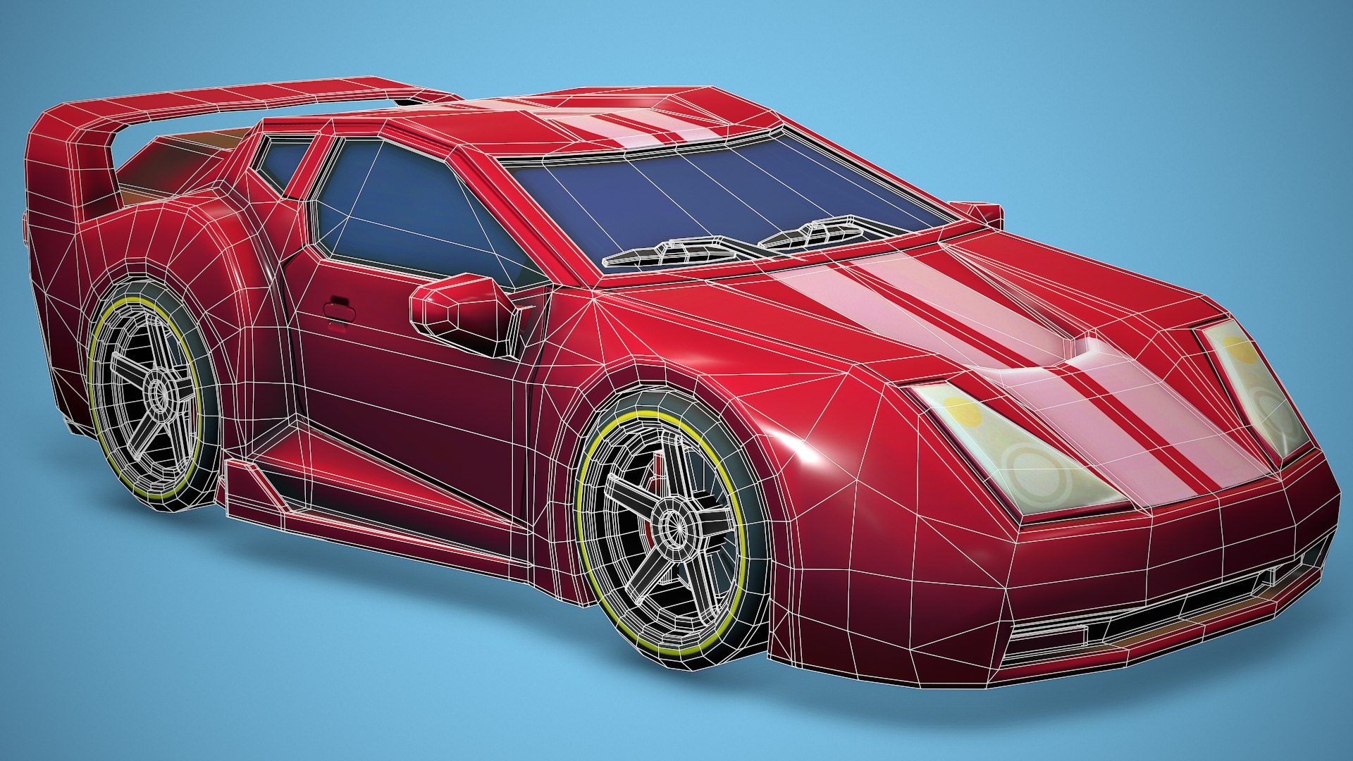 Stylized Sport Car PBR Game Ready 3D Model - TurboSquid 1810912