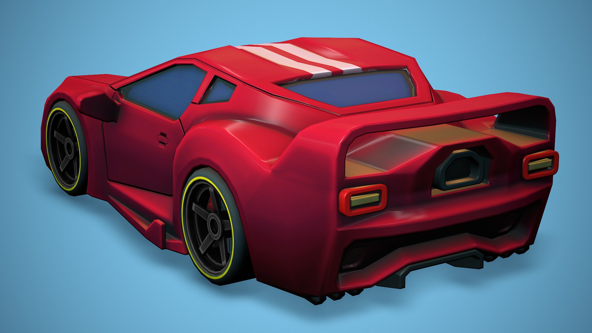 Stylized Sport Car PBR Game Ready 3D Model - TurboSquid 1810912