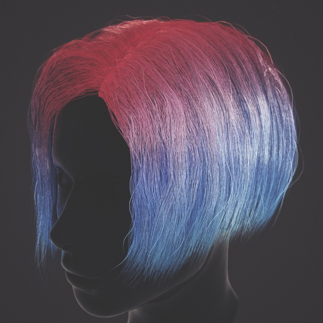 RealTime Kare Hairstyle 1 Color 1 3D Model - TurboSquid 1923259