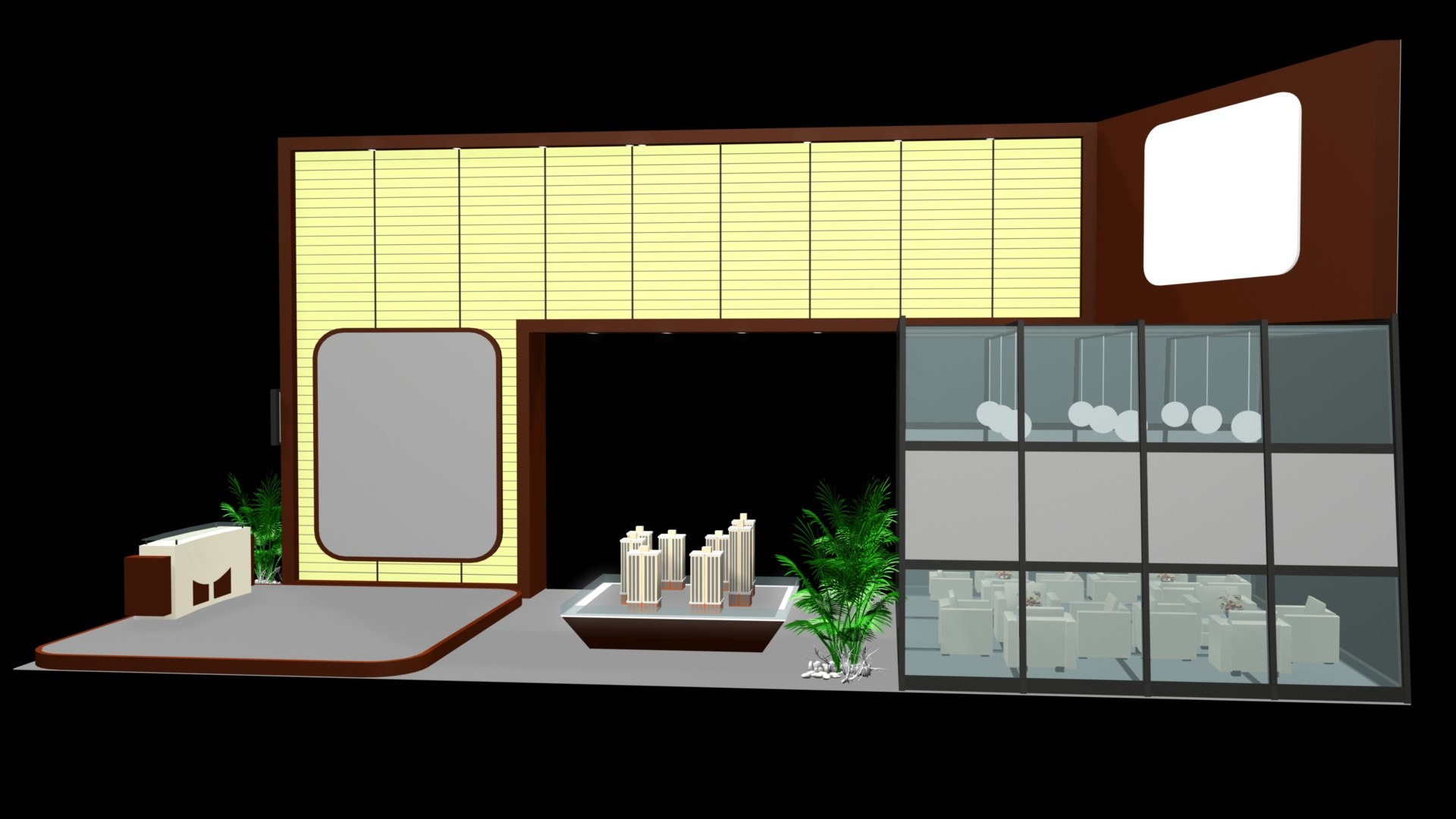 3D 3 Side Open Stand - TurboSquid 1994575