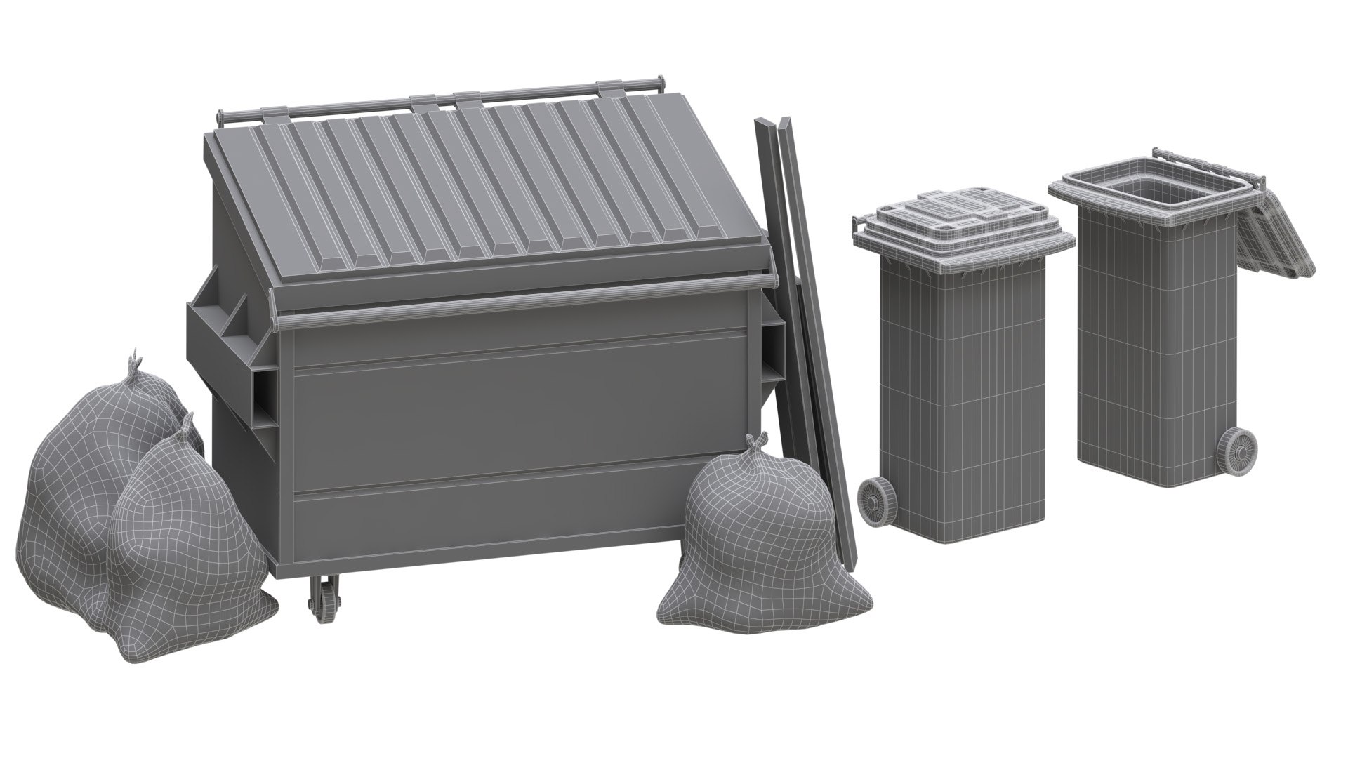 Urban Garbage Collection Low Poly PBR 2 8 3D Model - TurboSquid 1856641