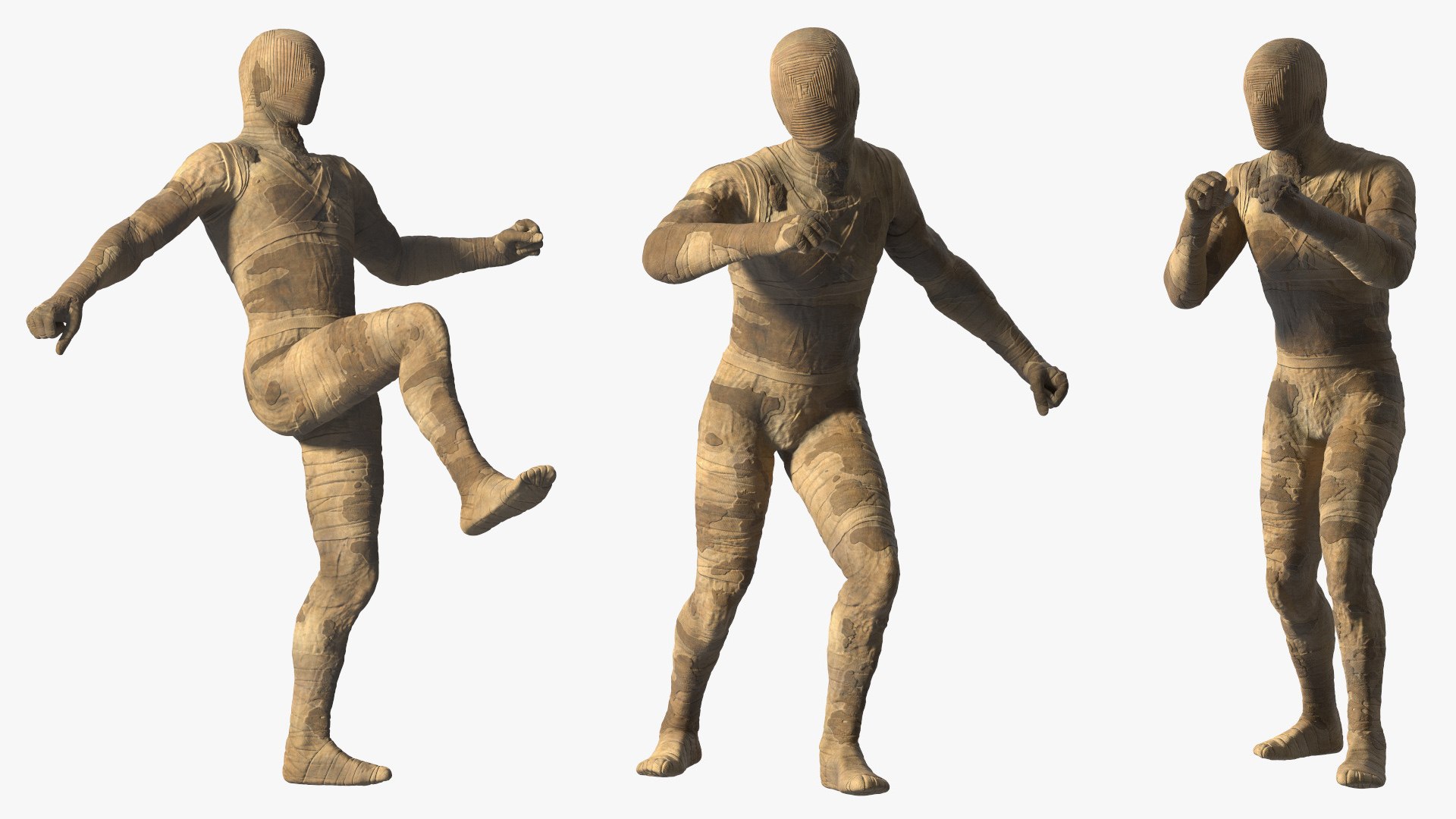 3D Mummy With Ankh Rigged For Maya Model - TurboSquid 2366243