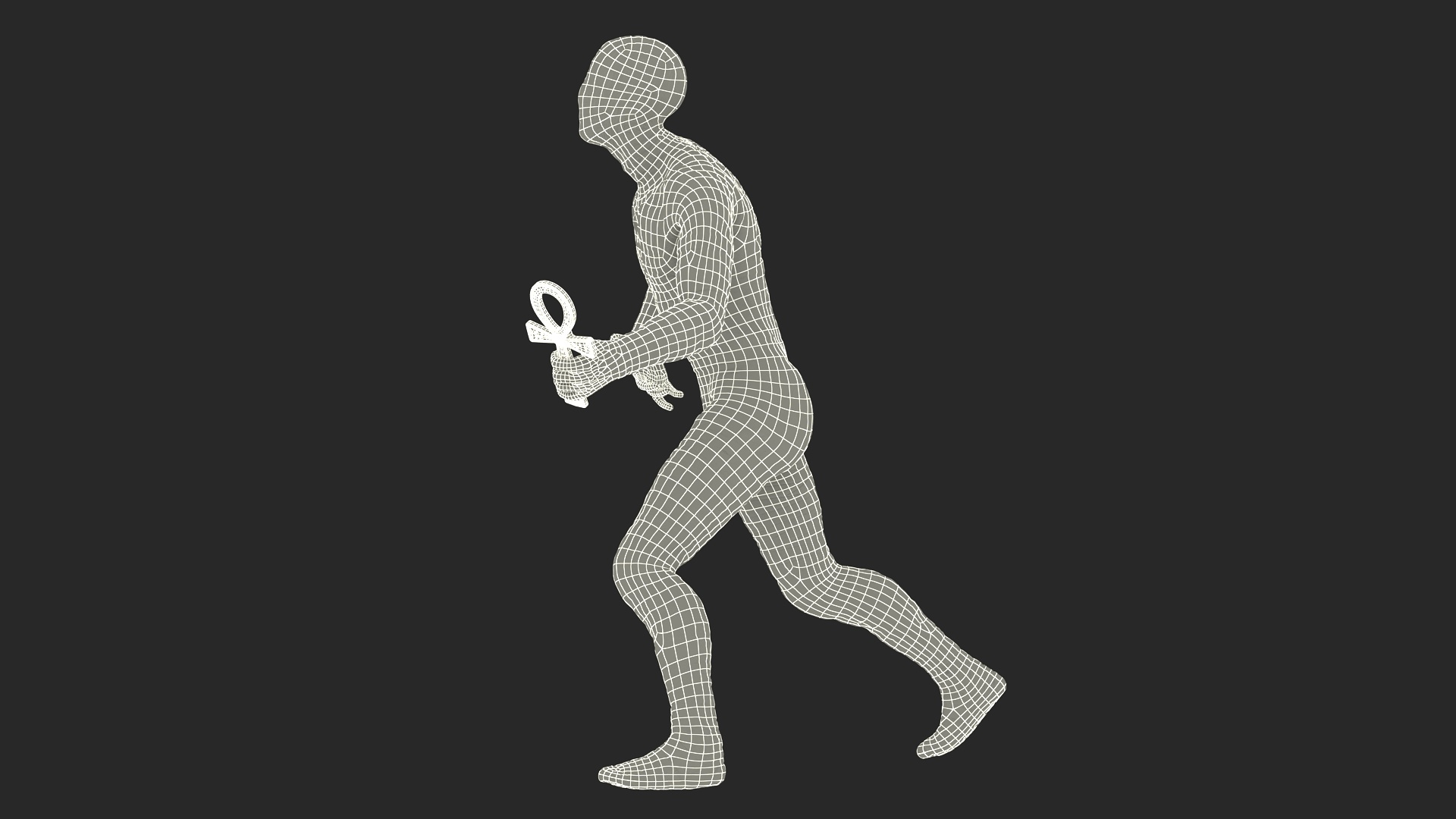 3D Mummy With Ankh Rigged For Maya Model - TurboSquid 2366243