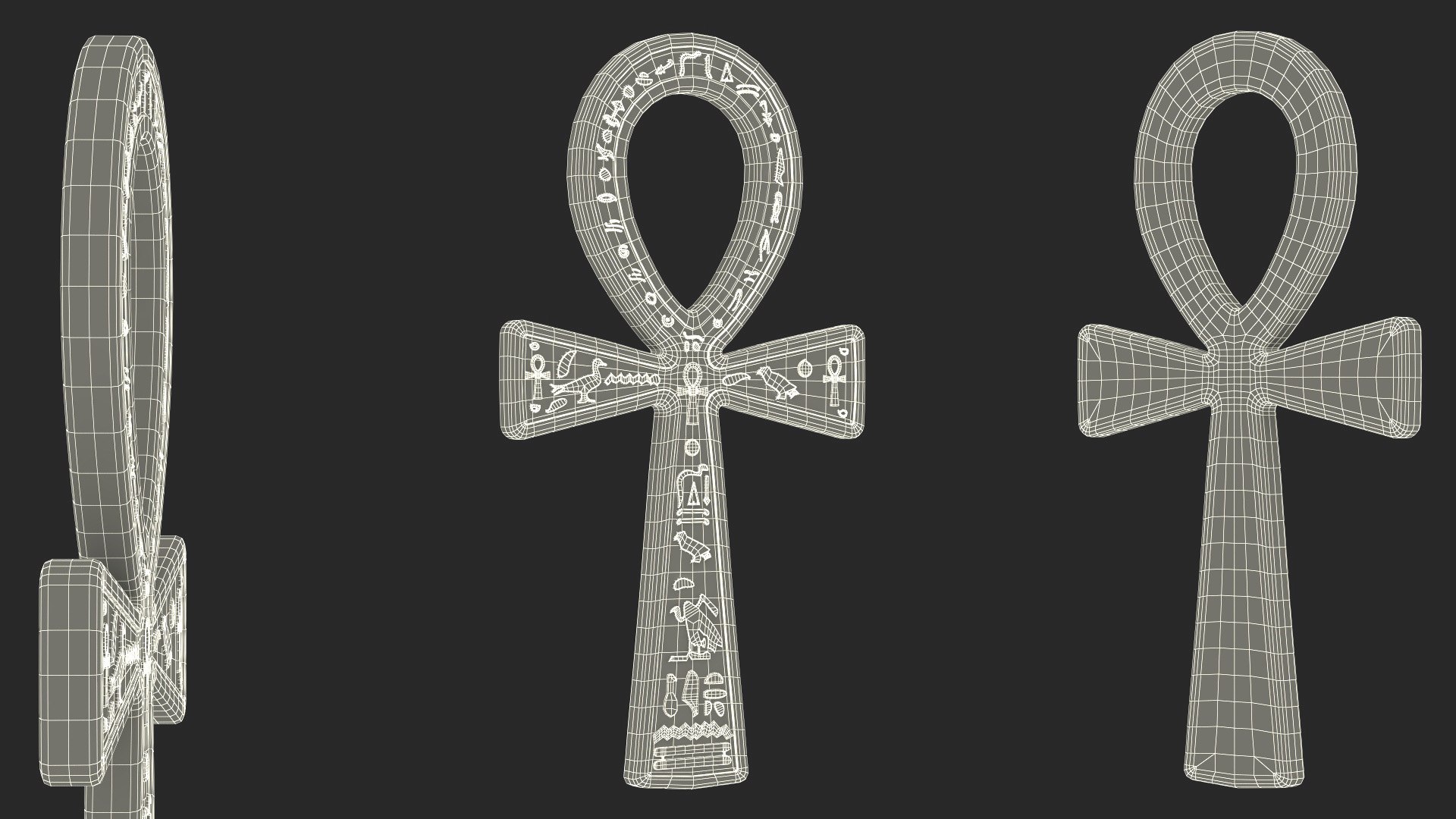 3D Mummy With Ankh Rigged For Maya Model - TurboSquid 2366243