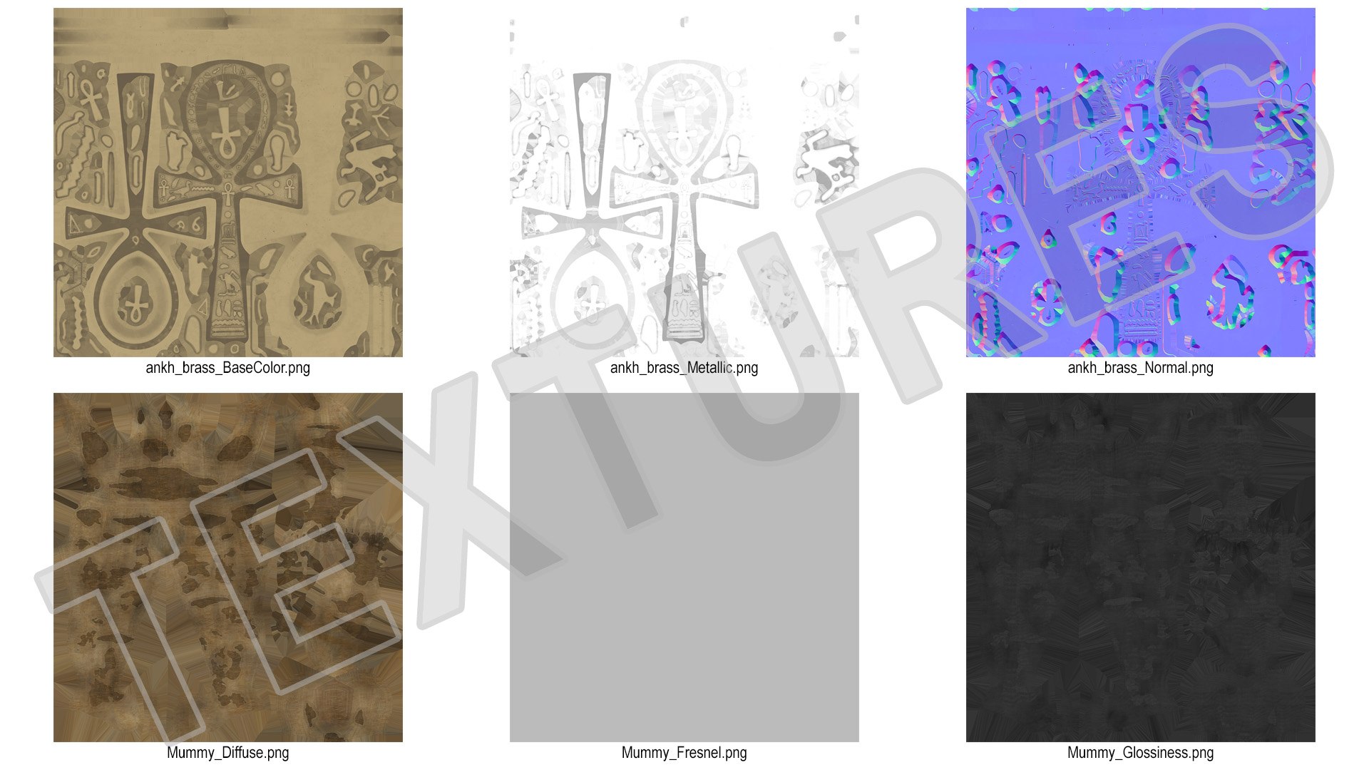 3D Mummy With Ankh Rigged For Maya Model - TurboSquid 2366243