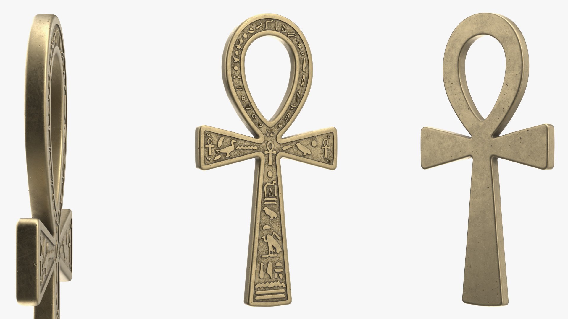 3D Mummy With Ankh Rigged For Maya Model - TurboSquid 2366243