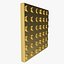 Golden seamless wall panel 3D model - TurboSquid 1413750