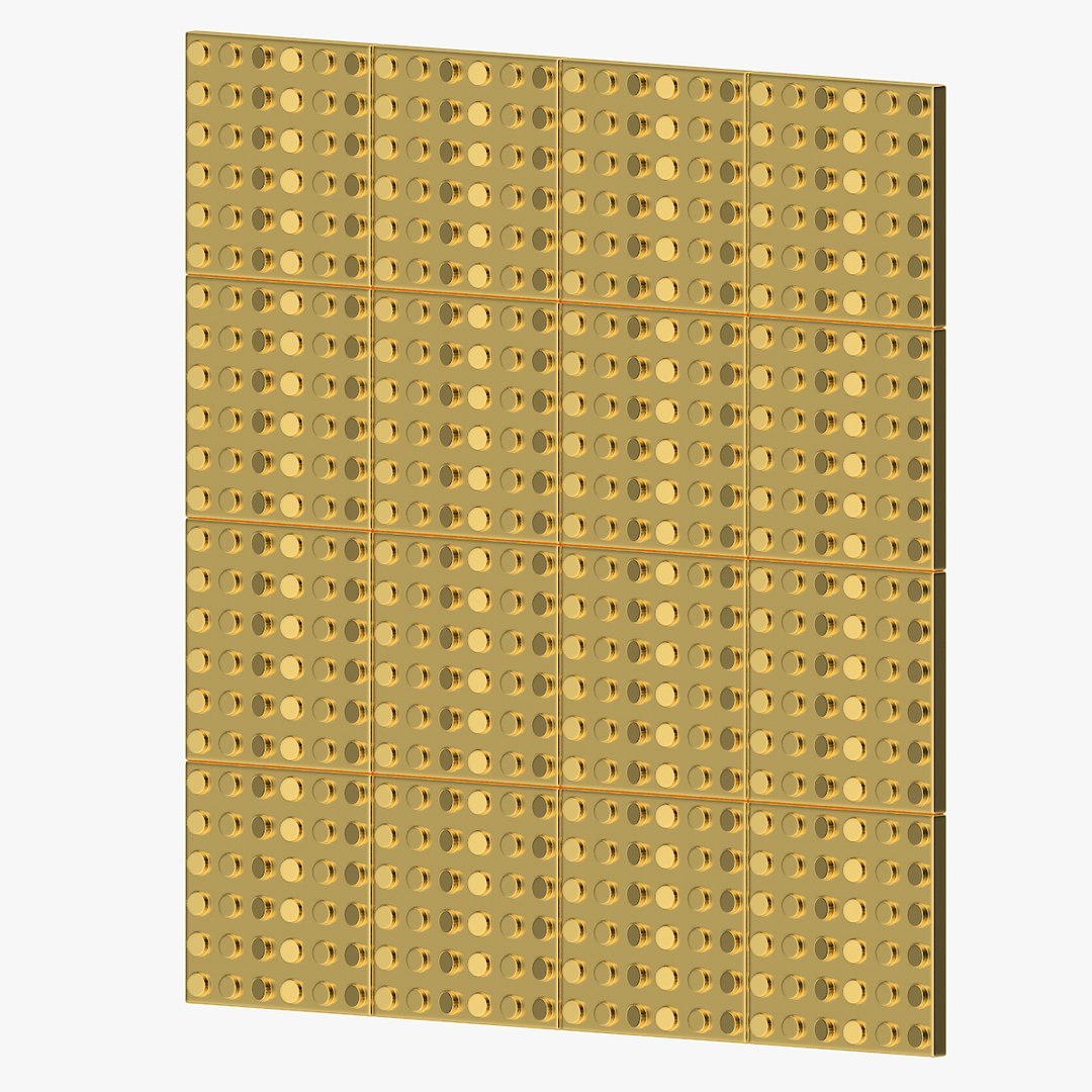 Golden seamless wall panel 3D model - TurboSquid 1413750