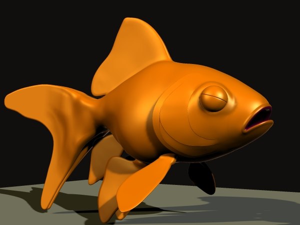 goldfish fish 3d obj