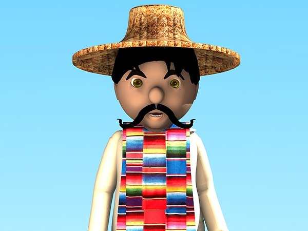 3d model mexican charro