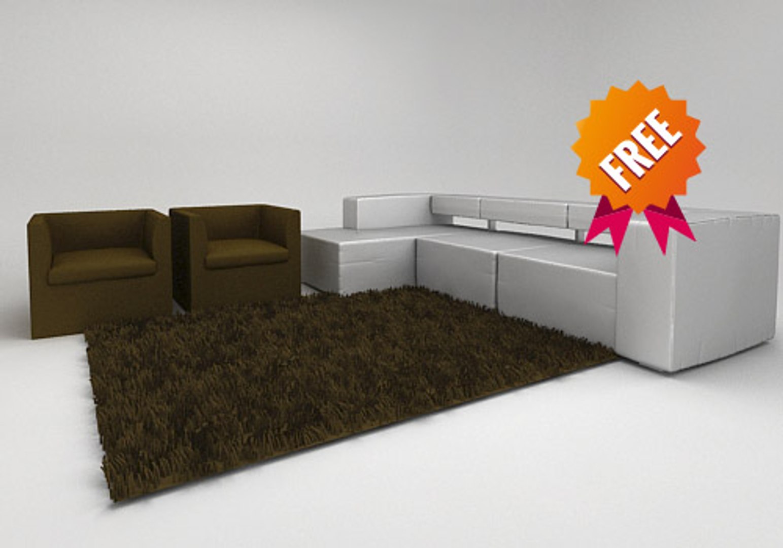 Free Living Room 3d Model