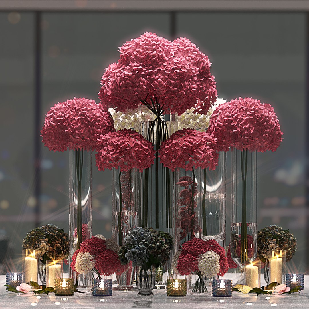 Center Table Flowers 3D - TurboSquid 1457873