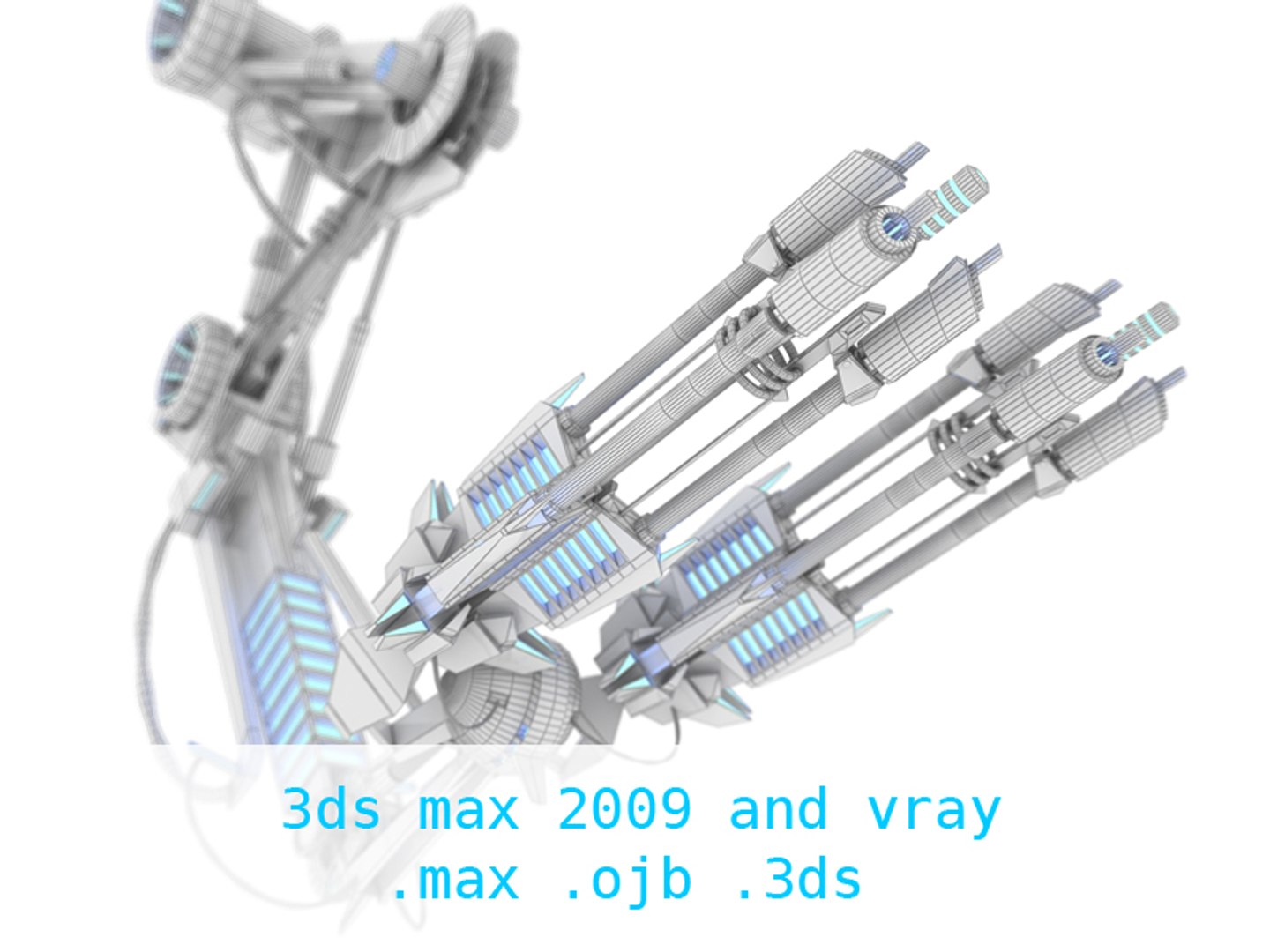 Free Robotic Weapon Arms - 3d Model