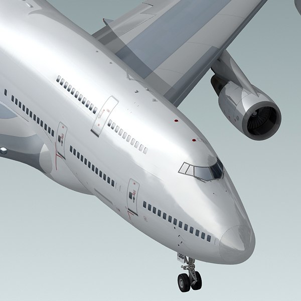 boeing 747-400 plane generic 3d model
