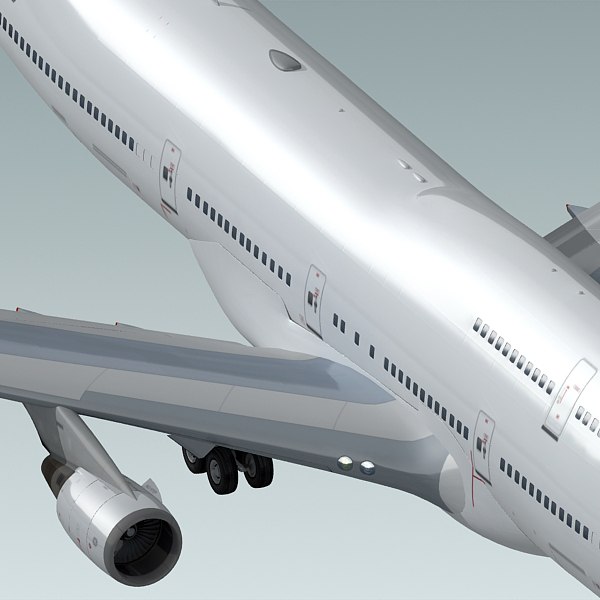 boeing 747-400 plane generic 3d model